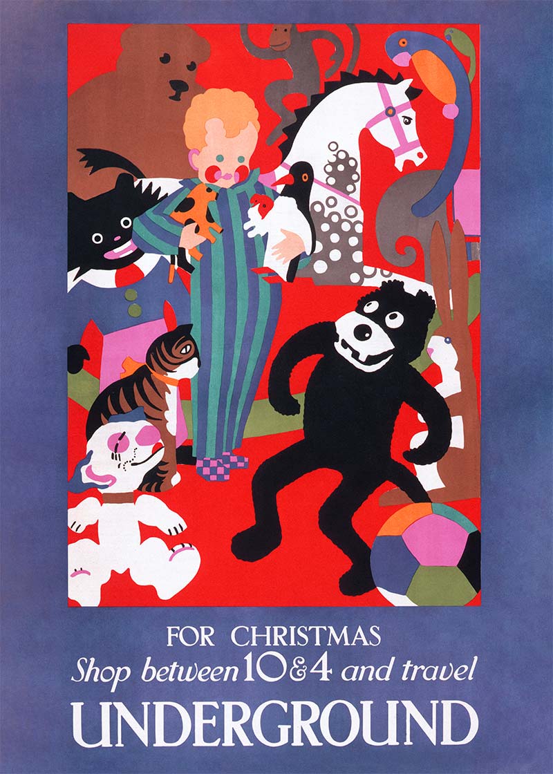 Vintage Underground Christmas Poster Inkanddrop