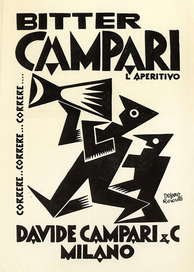 Vintage Black & White Megaphone Campari Drinks Print – InkAndDrop