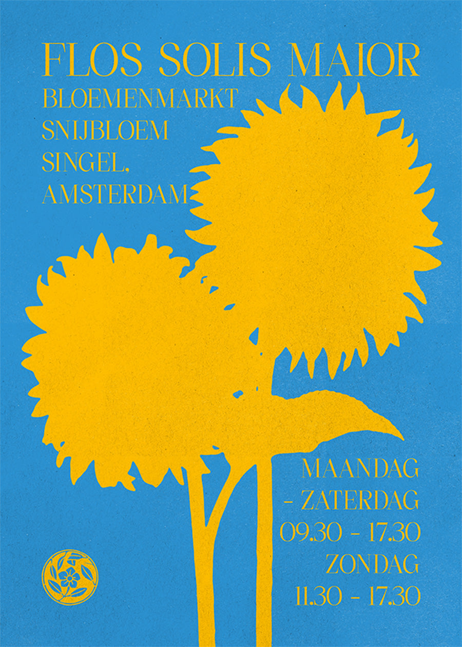 Flos Solis maior Sunflower Flower Market print – InkAndDrop