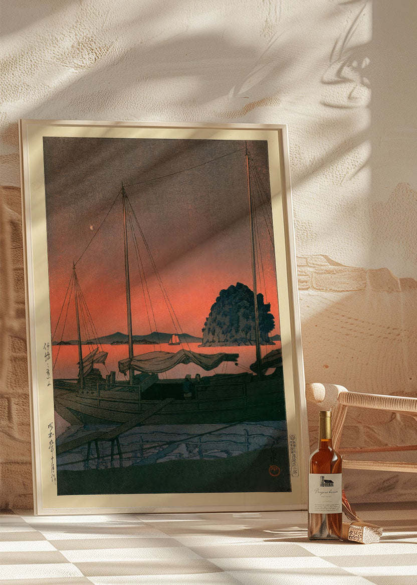 Harbour Sunset By Hasui Kawase – InkAndDrop