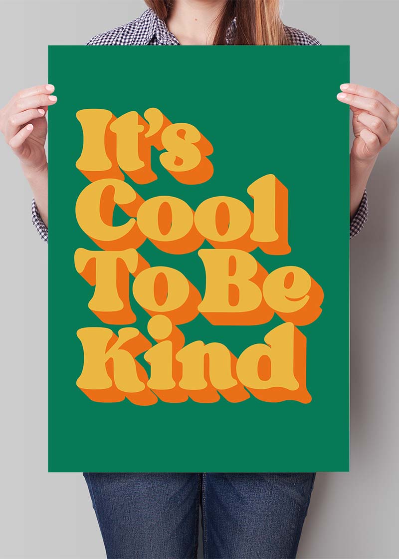 Cool To Be Kind Kids Quote Print – InkAndDrop