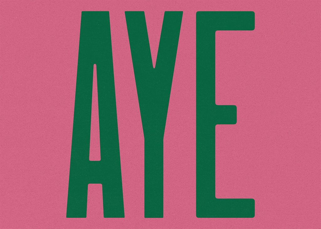 Aye Pink Typography Poster Print – InkAndDrop