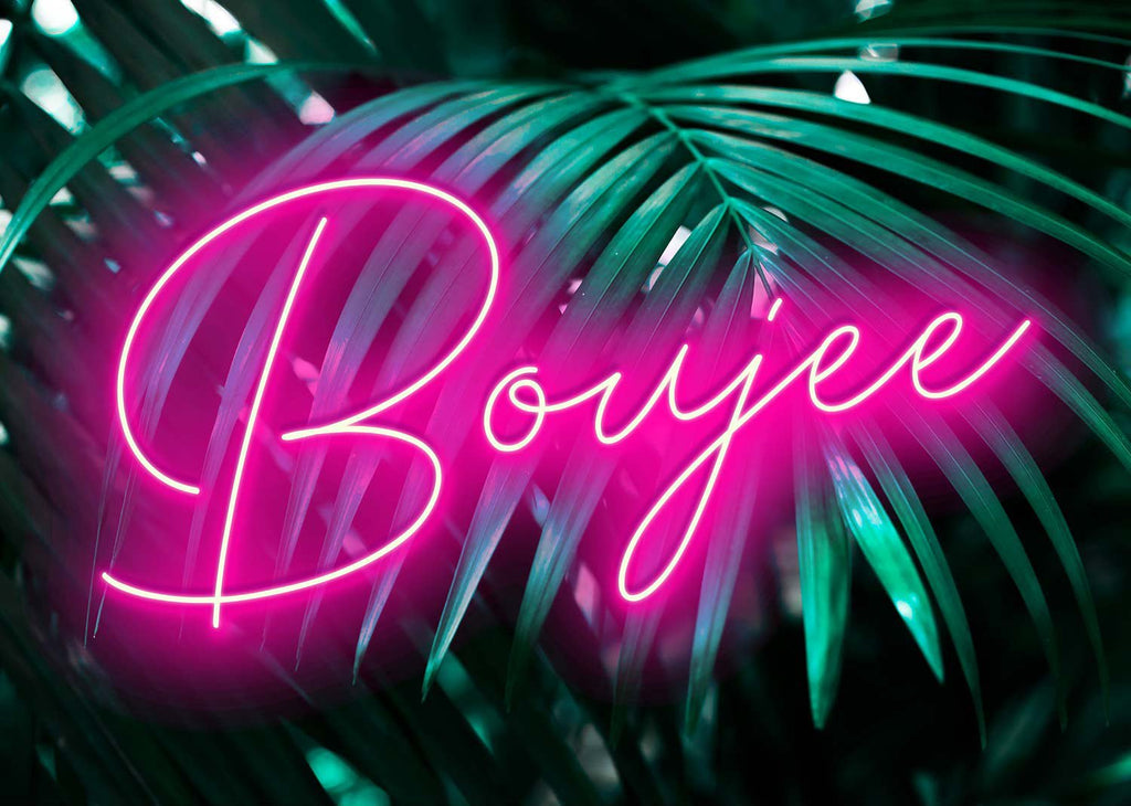 Boujee Neon Leaves Print – InkAndDrop
