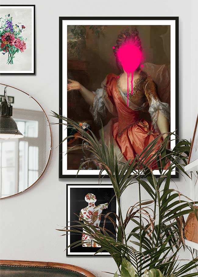 Spray Paint Face Altered Art Portrait Print 1 – InkAndDrop