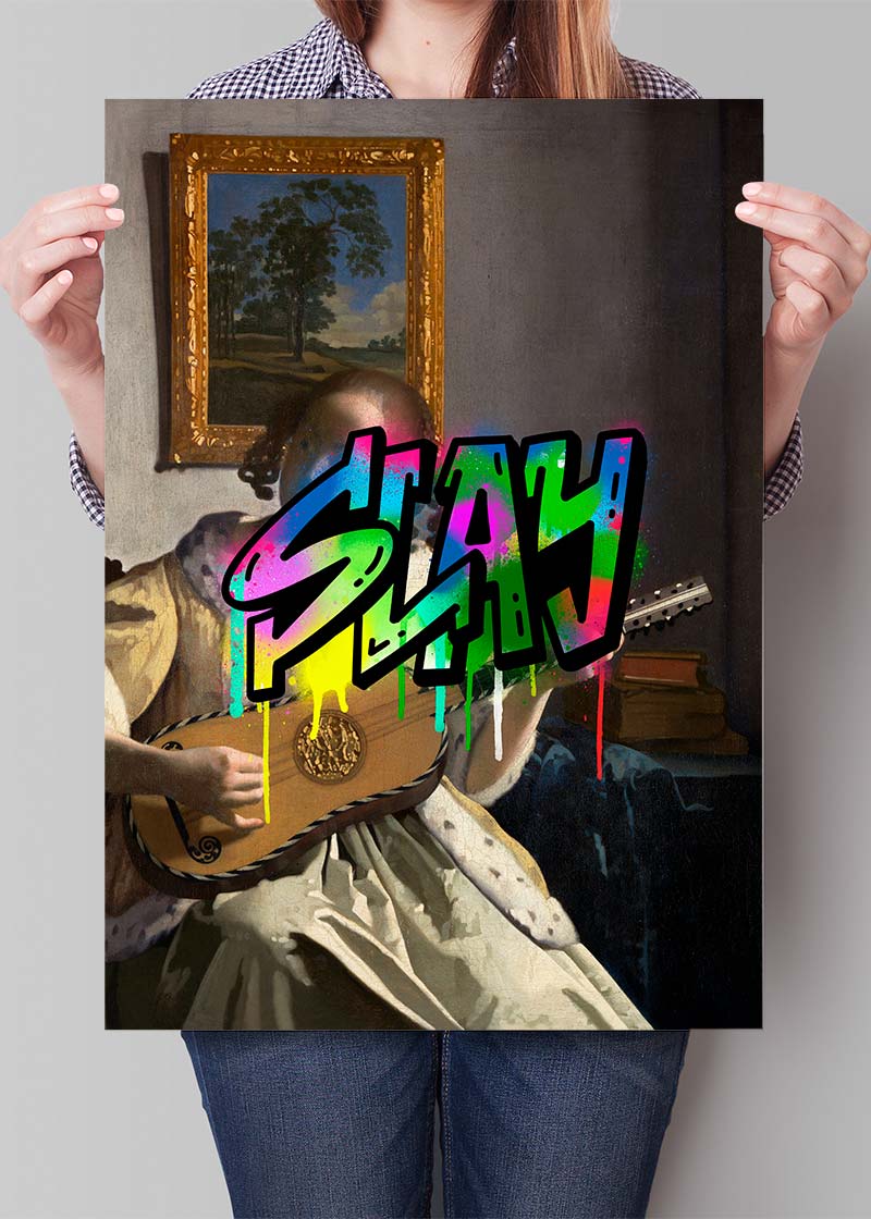 Slay Graffiti Tag Portrait Painting Print – InkAndDrop