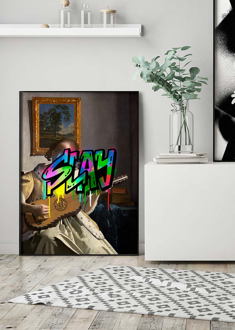 Slay Graffiti Tag Portrait Painting Print – InkAndDrop