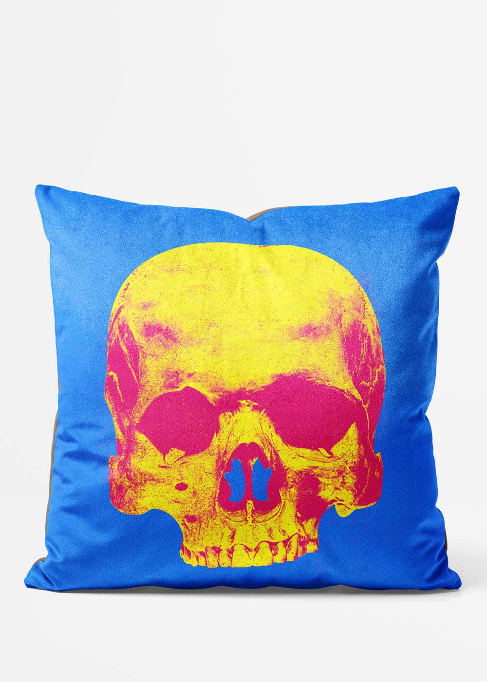 Popart Warhol Style Yellow Skull Cushion – InkAndDrop