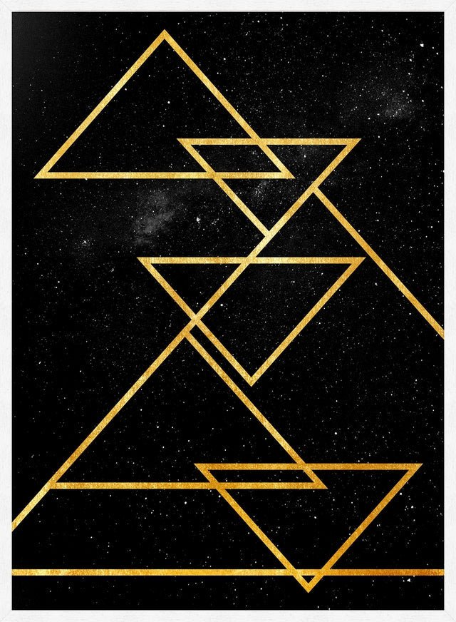Golden Triangle Abstract Print | Ink & Drop – InkAndDrop