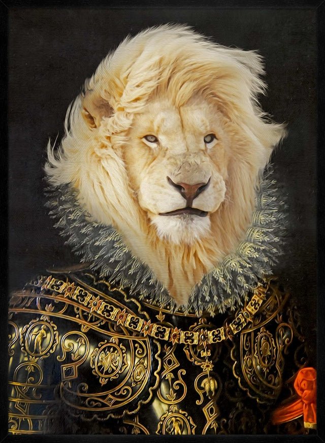 King Lion Portrait Print – InkAndDrop