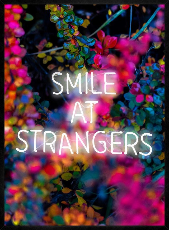 Smile At Strangers Neon Floral Print – InkAndDrop