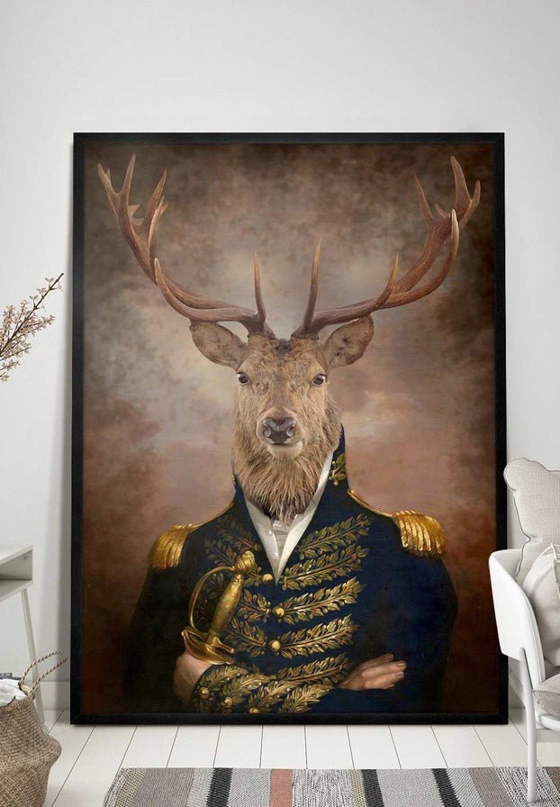 Stag Portrait Print – InkAndDrop