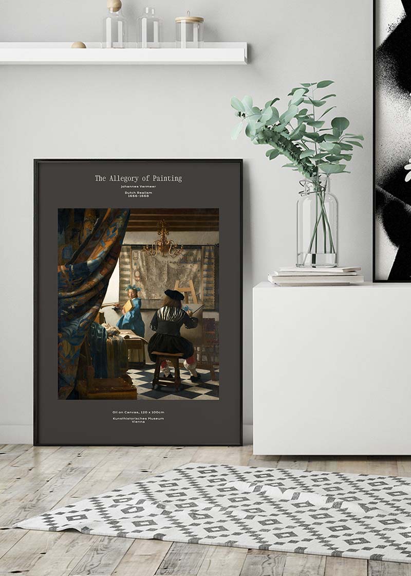 Johannes Vermeer The Allegory Of Painting Artist Poster – InkAndDrop