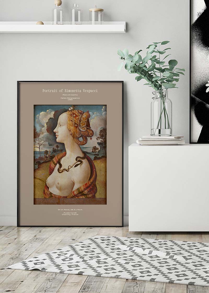 Piero di Cosimo Portrait Of Simonetta Vespucci Artist Poster – InkAndDrop