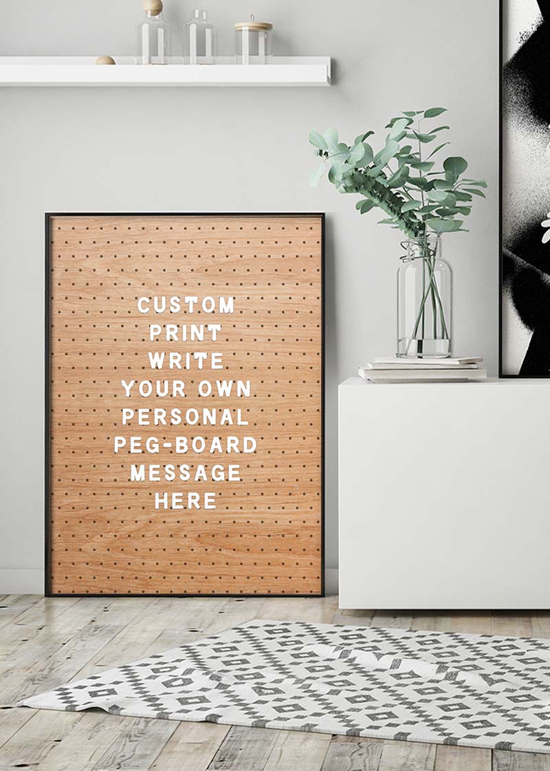 Custom Peg Board Message Art Print – InkAndDrop
