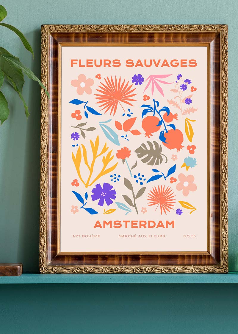 Fleurs Sauvages Amsterdam Flower Print – InkAndDrop