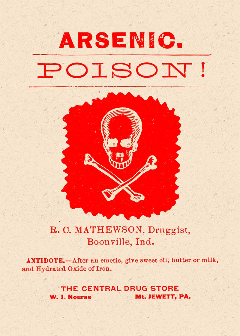 Vintage Poison Poster Red Print – InkAndDrop