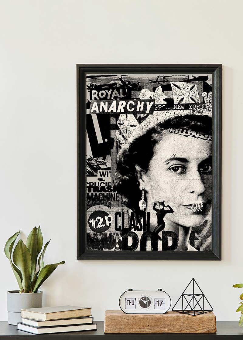 Royal Anarchy Queen Elizabeth Punk Poster – InkAndDrop