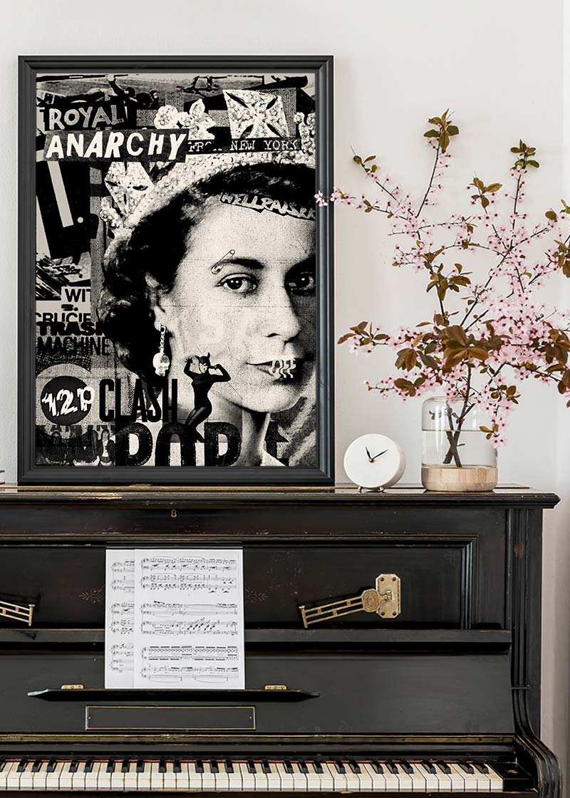 Royal Anarchy Queen Elizabeth Punk Poster – InkAndDrop
