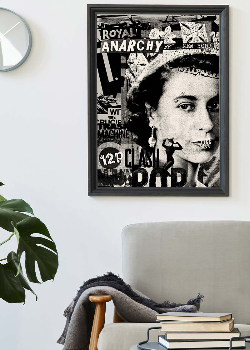 Royal Anarchy Queen Elizabeth Punk Poster – InkAndDrop