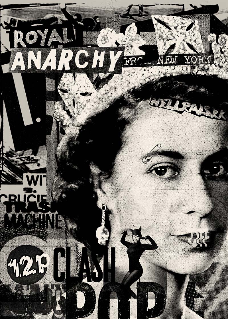 Royal Anarchy Queen Elizabeth Punk Poster – InkAndDrop
