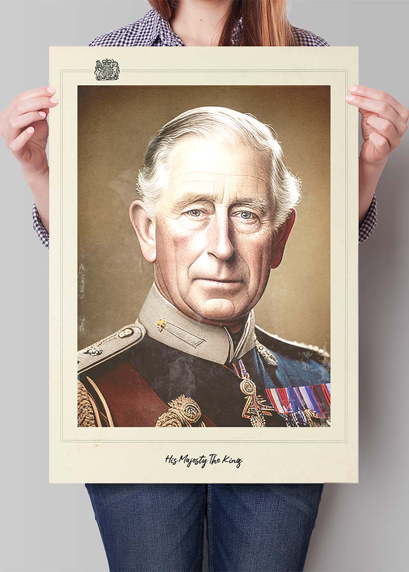 Vintage King Charles III Poster – InkAndDrop