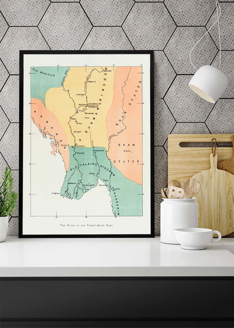 Map of the old Burman kingdom from 1906 – InkAndDrop