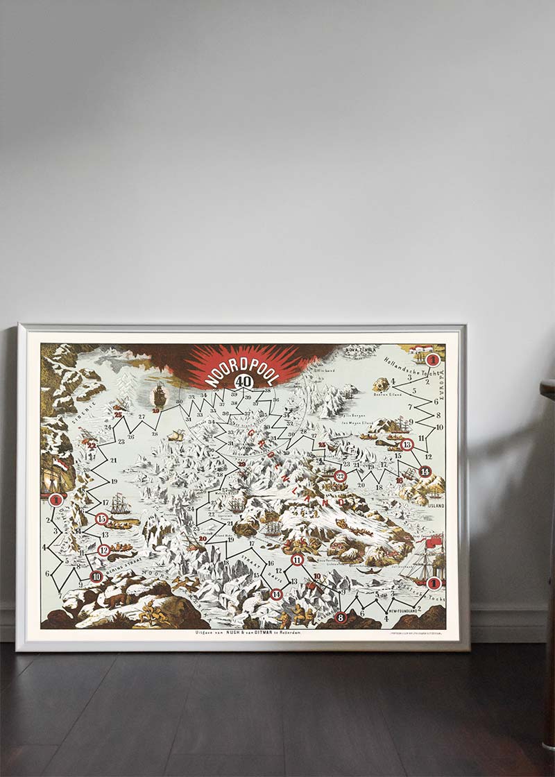 Vintage North Pole Noordpool Map – InkAndDrop