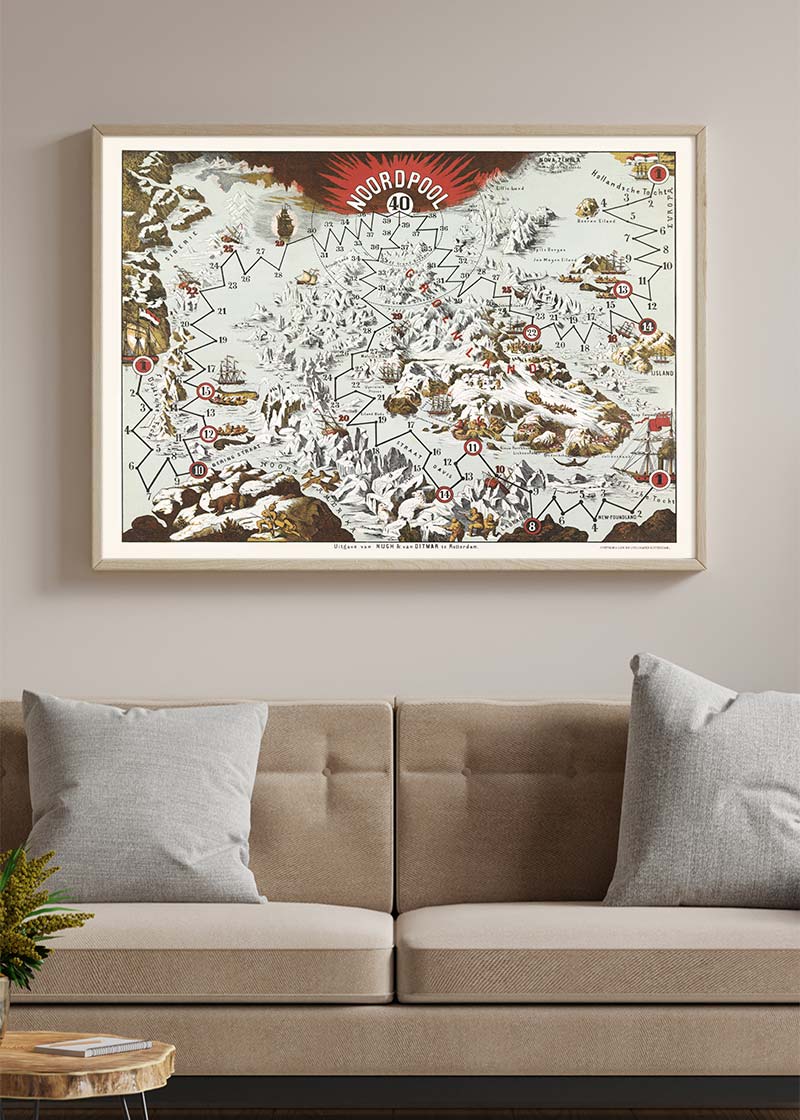 Vintage North Pole Noordpool Map – InkAndDrop
